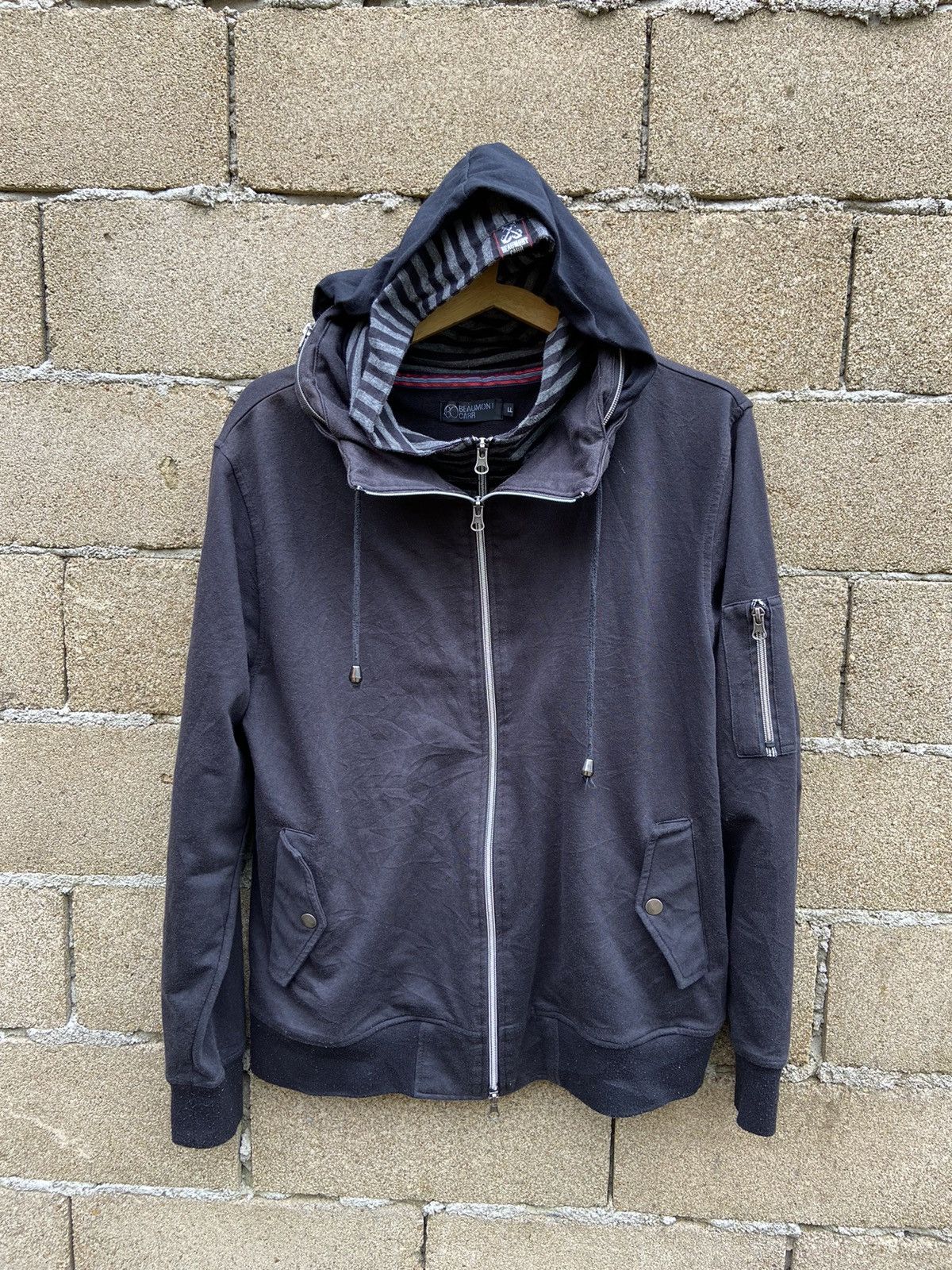 Japanese Brand Beaumont Carr Double layer zip hoodie ifsixwasnine lgb ...