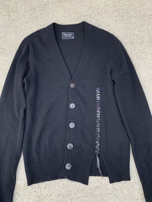 Number (N)ine Number (N)ine AW06 Noir Scar Stitch Knitted Cardigan ...