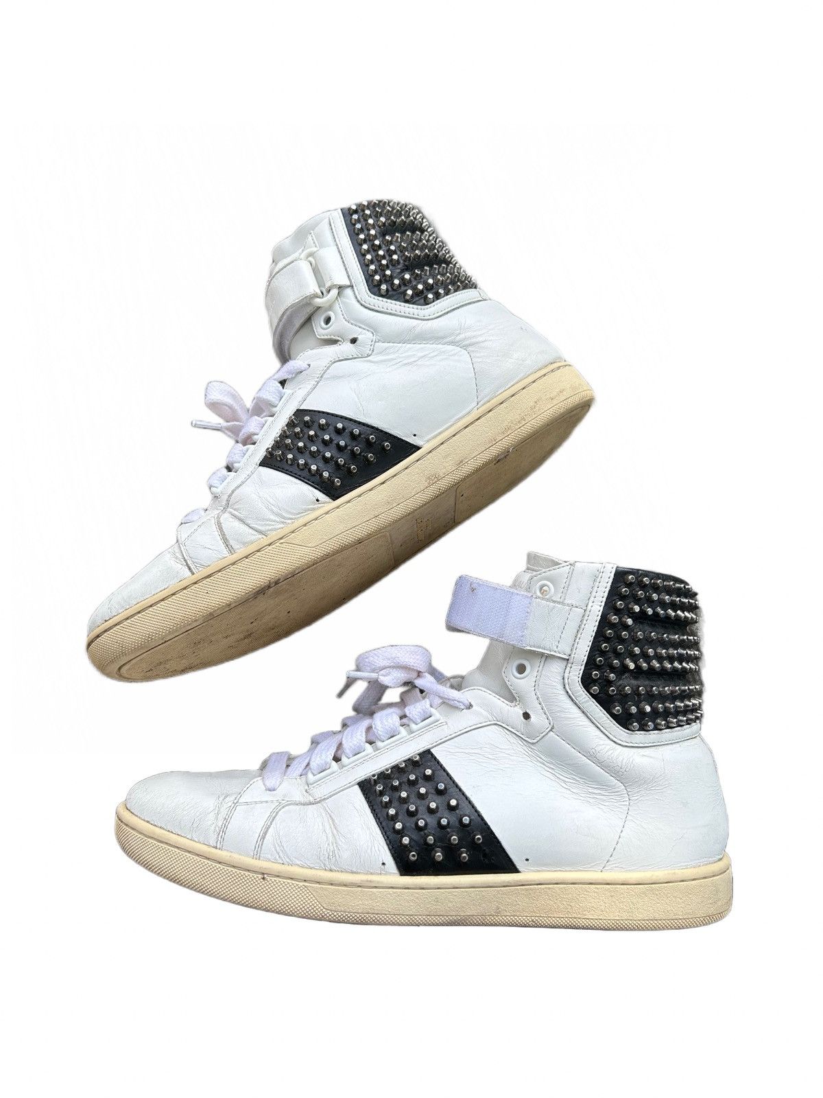 Saint Laurent Paris SLP YSL Studded High Top Sneakers | Grailed
