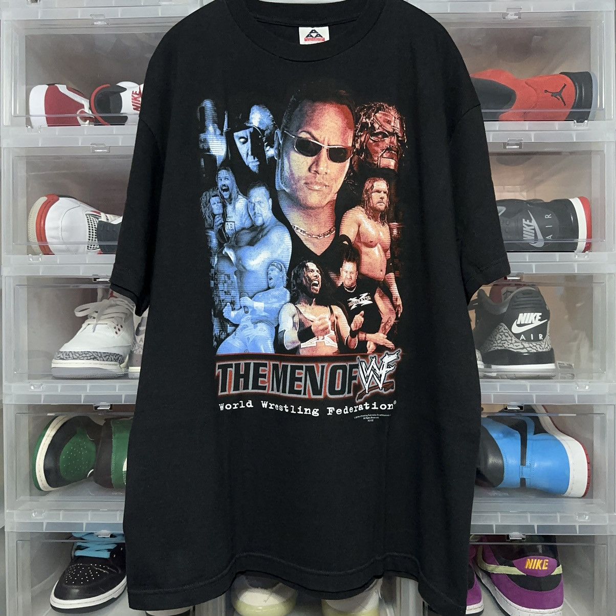 Streetwear × Vintage × Wwf Vintage WWF The Men Of WWF Wrestling Tee XL ...