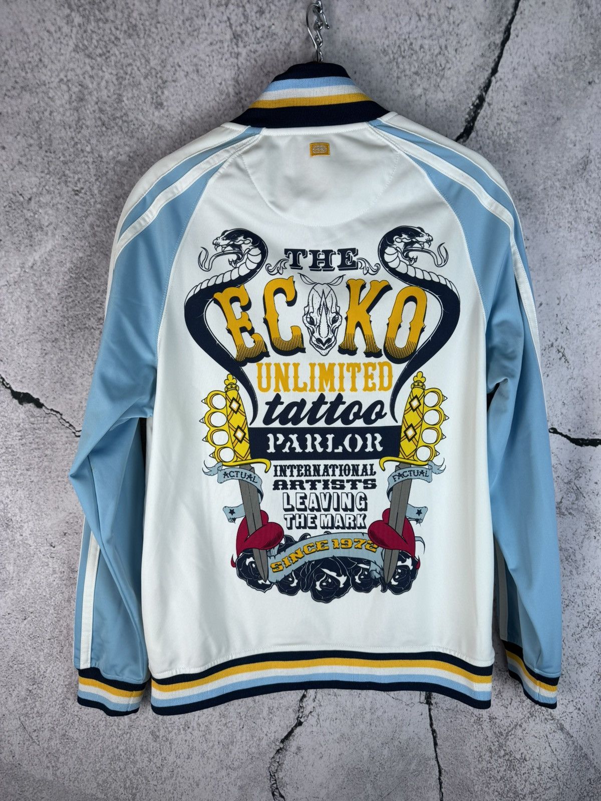 Ecko Unltd. × Streetwear × Vintage Ecko Unltd. Graffiti New York City Y2K tracksuit jacket XL ...