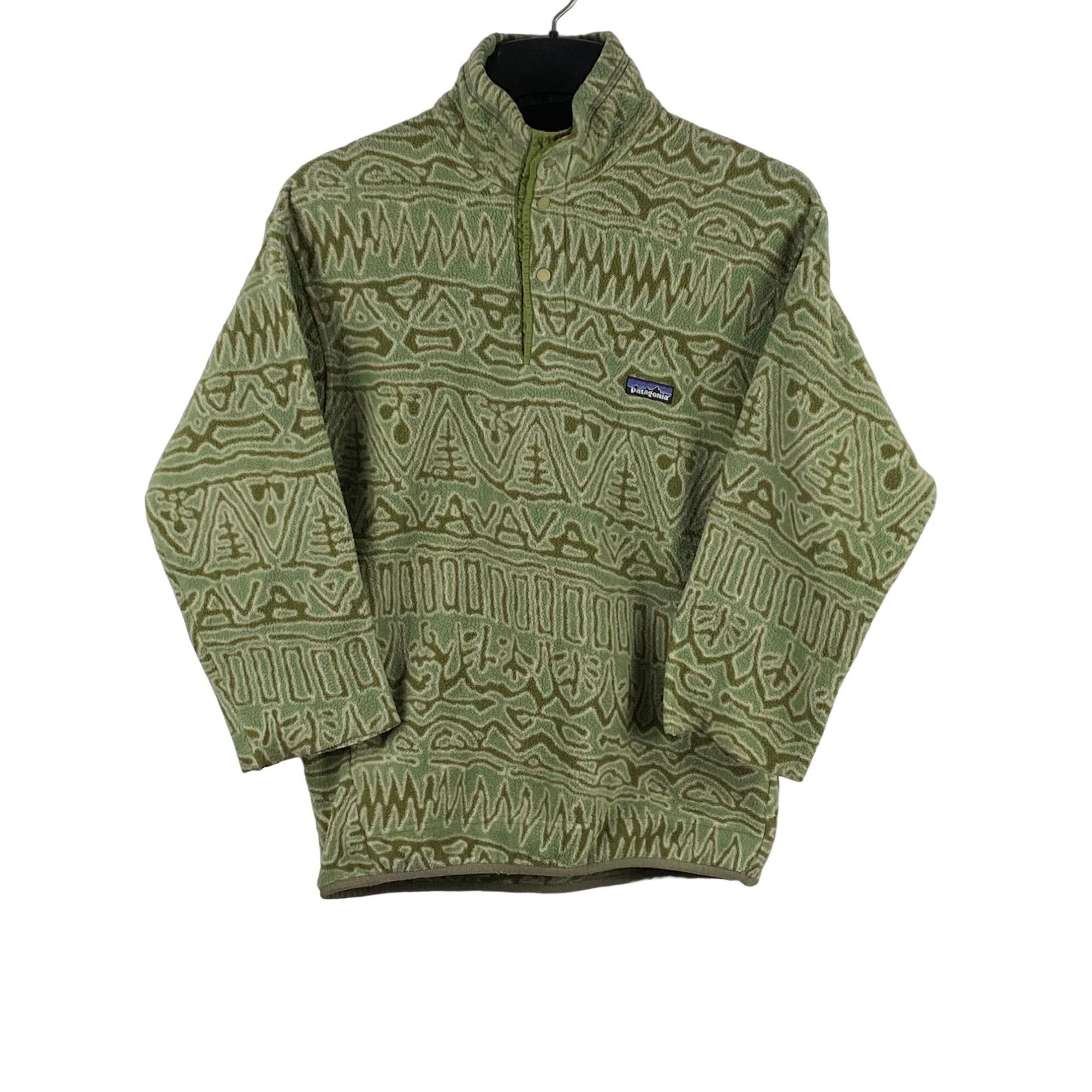 Patagonia Vintage Patagonia Synchilla Snap T Geometric Pattern Fleece ...