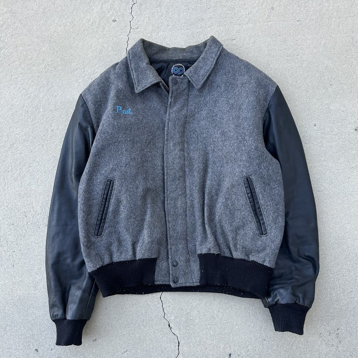 Racing × Varsity Jacket × Vintage Vintage Hot Rod Club Varsity Jacket ...