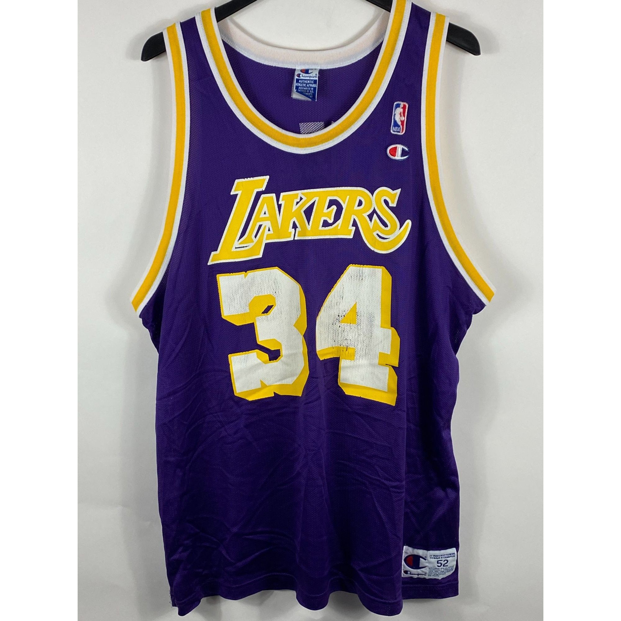 Champion Vintage Champion NBA LA Lakers Shaquille O'neal # 34 Jersey ... Champion Vintage Champion NBA LA Lakers Shaquille O'neal # 34 Jersey ...