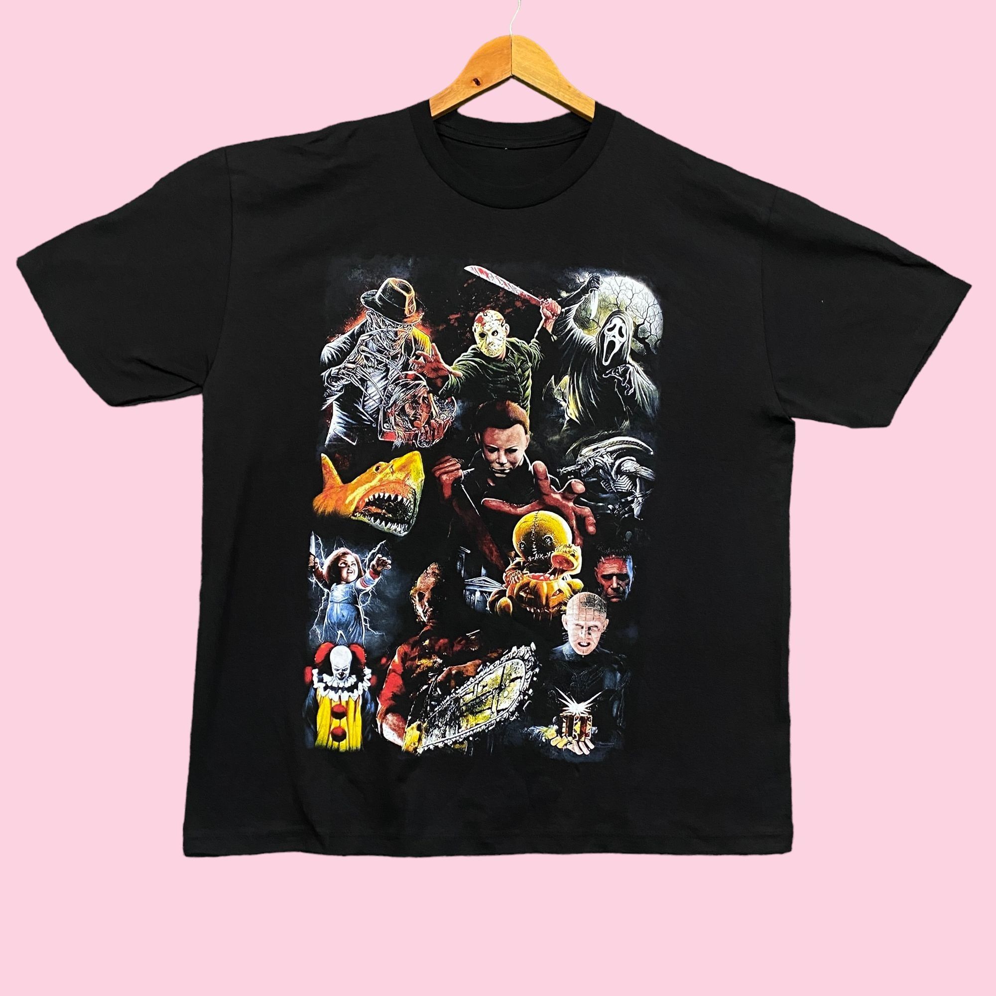 Rare Slashers Hall of Fame Horror Poster Tee XL | Grailed