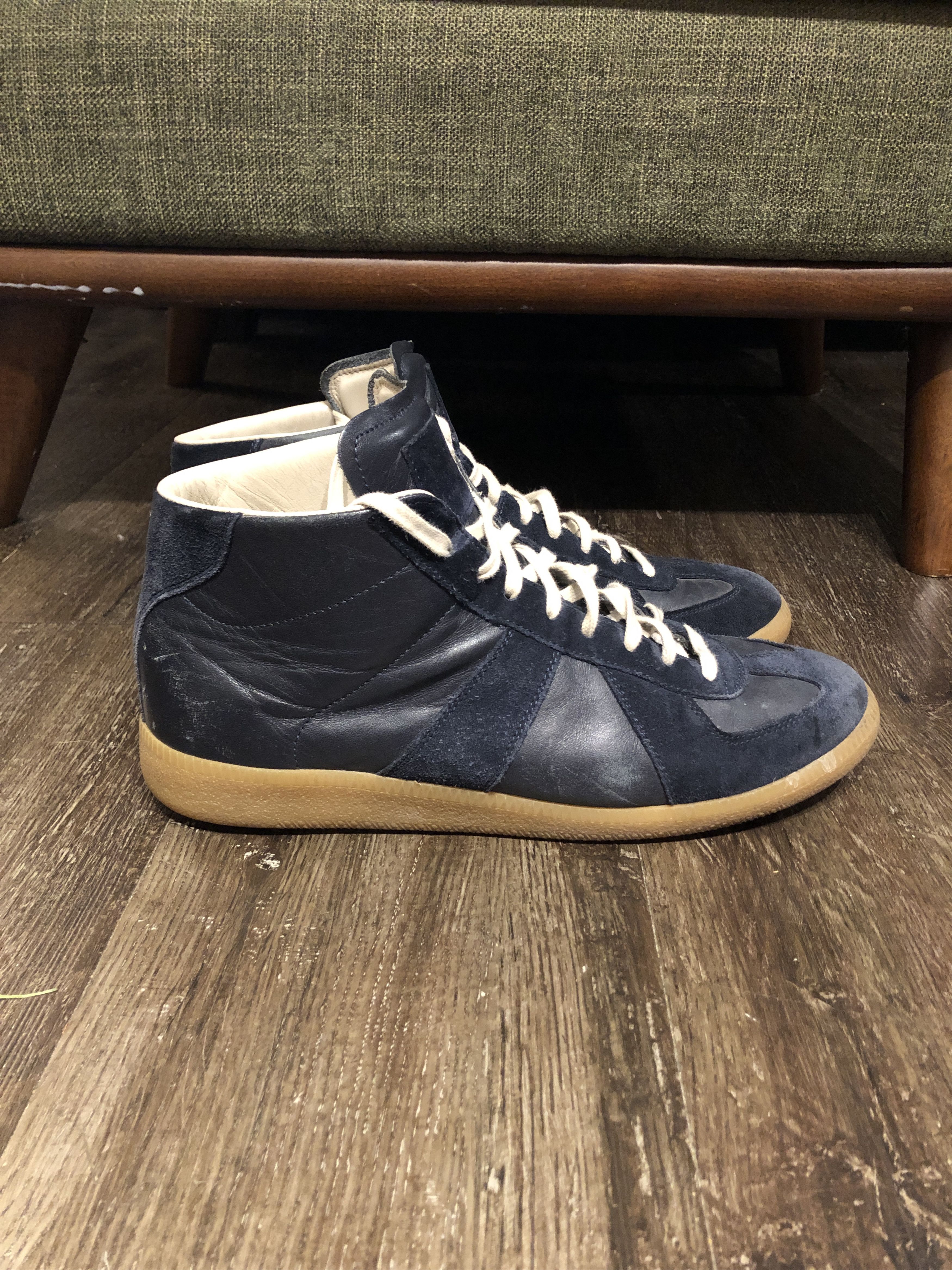 Maison Margiela Margiela Replica German Army Trainers (GATs) in Navy ...