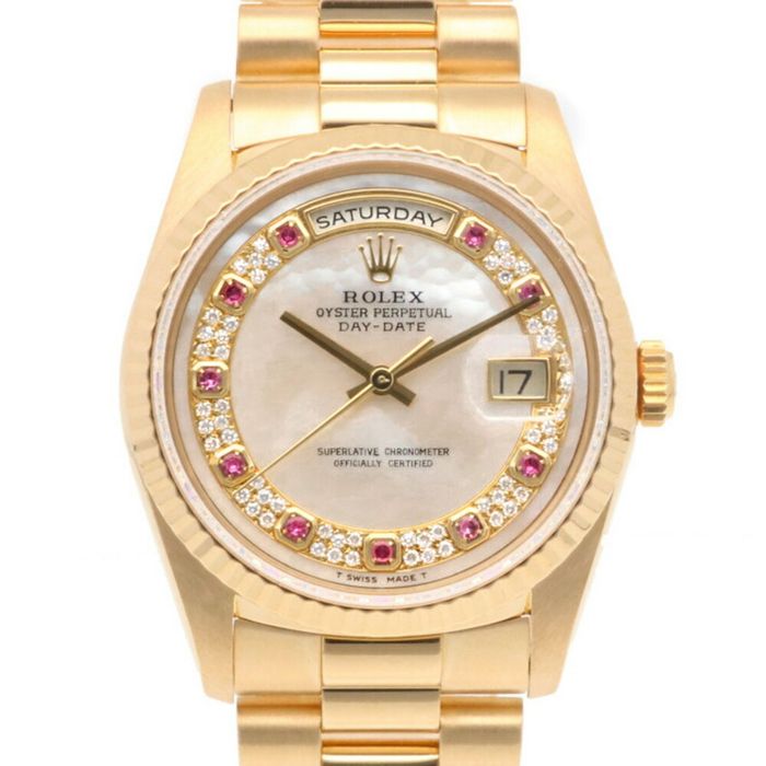 Rolex ROLEX Day Date Oyster Perpetual Watch 18K K18 Yellow Gold ...