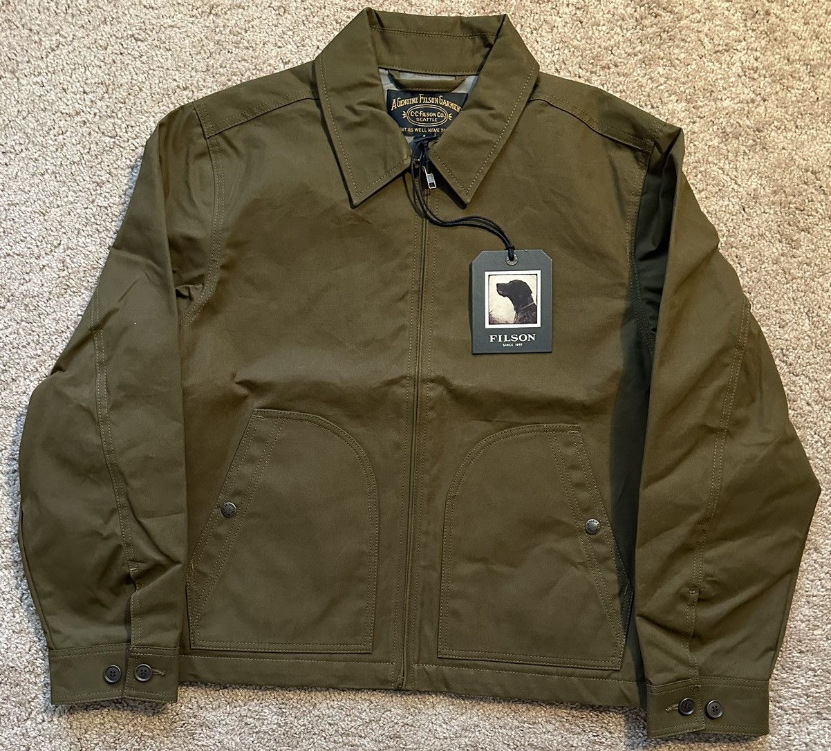 Filson Filson Ranger Crewman Dry Waxed Jacket OD XL | Grailed