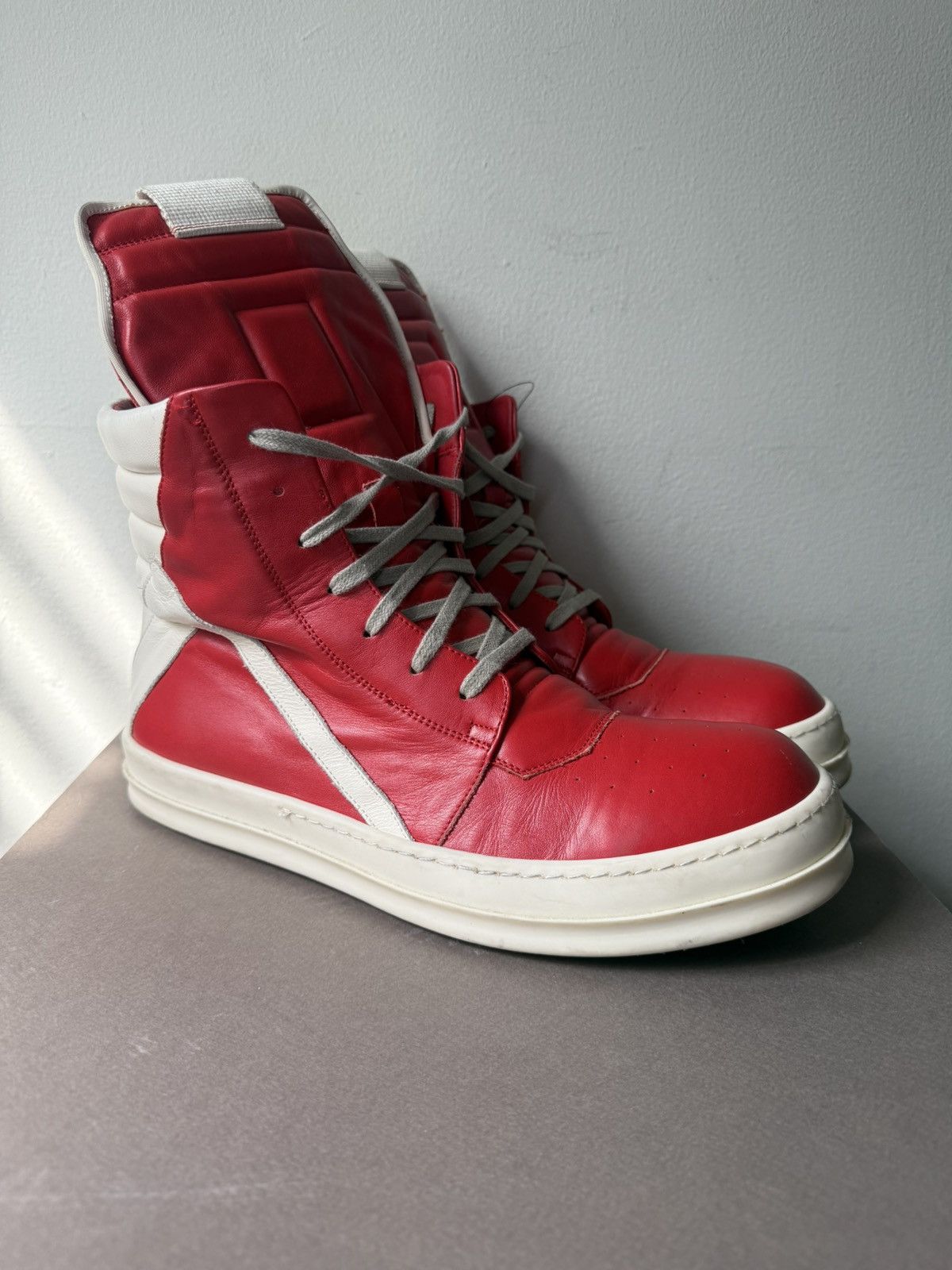 Rick Owens Rick Owens Red Geobaskets 🩸 | Grailed