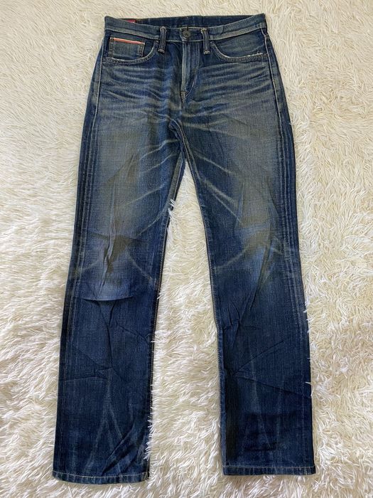 Edwin Rusty Edwin Cinch Back Selvedge Vintage Japan Denim | Grailed