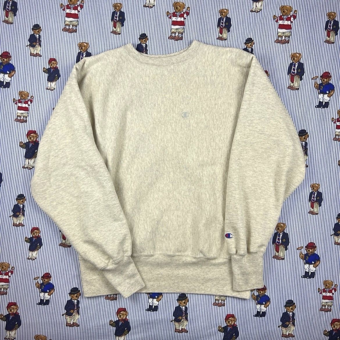 Champion Vintage 90s Champion Oatmeal Beige Made In USA Crewneck | Grailed