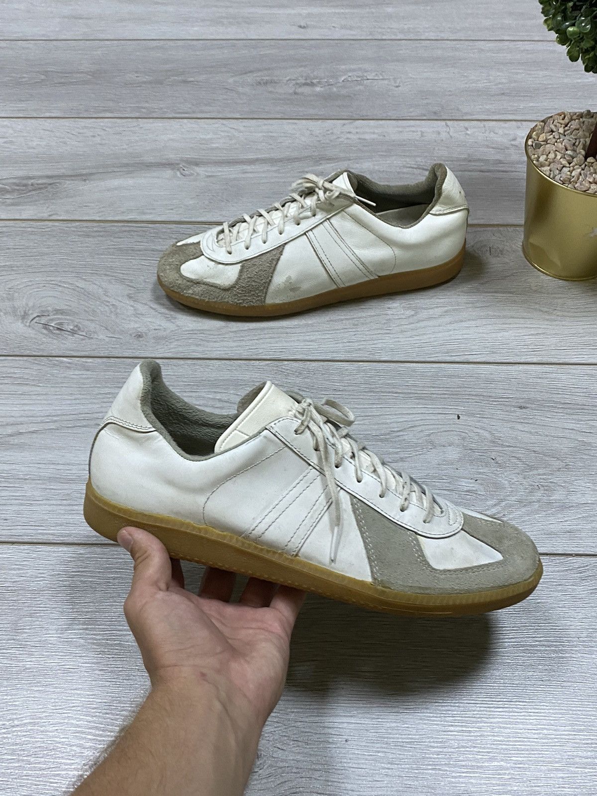 Vintage GAT German army trainers BW-sport 285 leather shoes Margiela ...