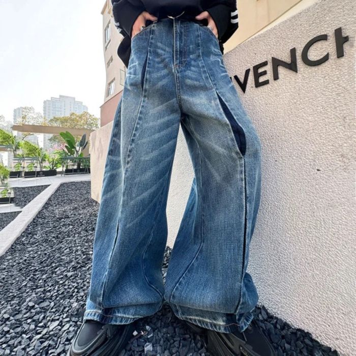 Designer Stripe Male Jeans Japanese Style Gradient Color | Grailed