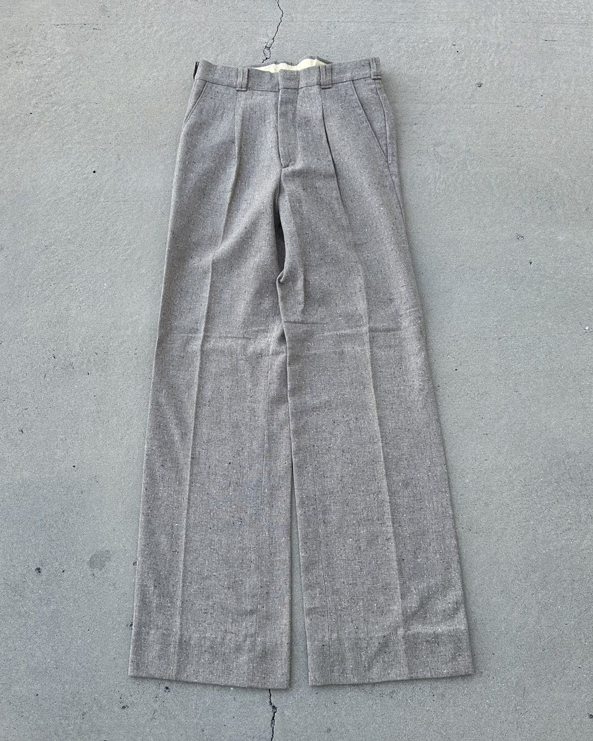 Vintage 70s Vintage Brown Wool Flecked Slacks | Grailed