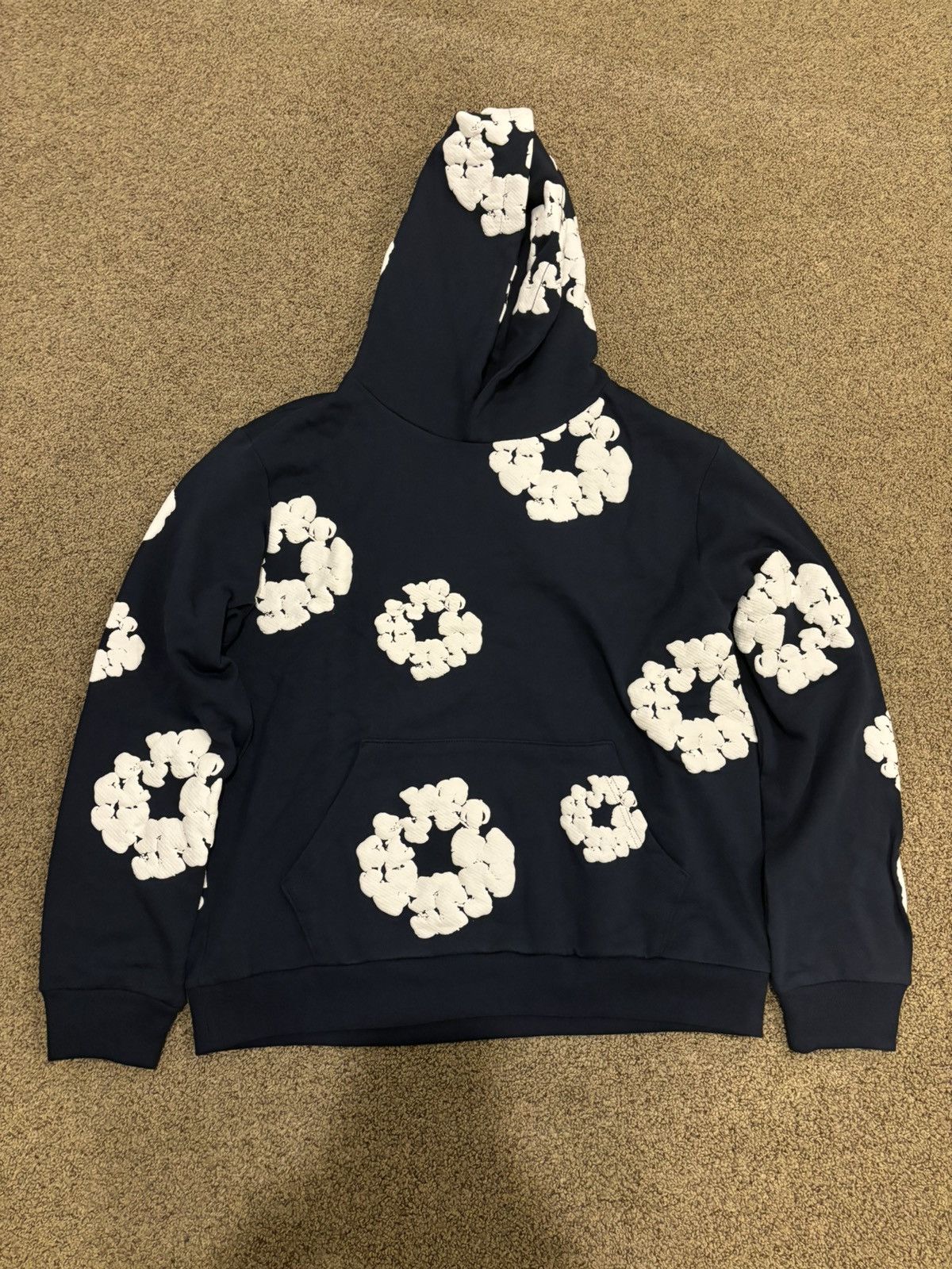 DENIM TEARS AUTHENTIC Denim Tears Hoodie MEDIUM - Navy / Blue | Grailed