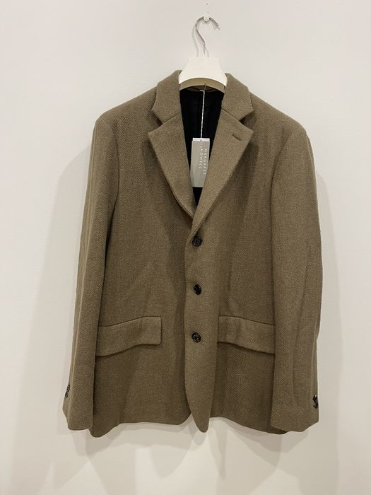 Margaret Howell Margaret Howell Harris tweed buggy lined jacket, Putty ...