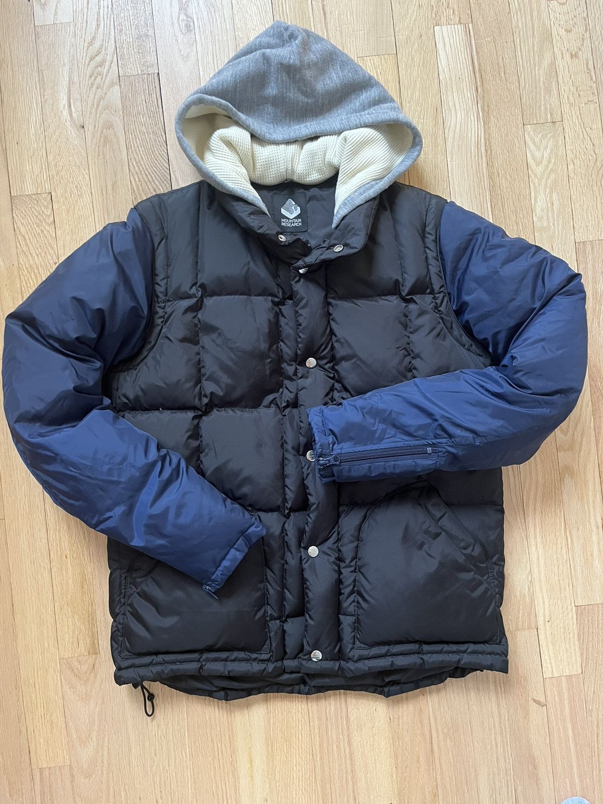Mountain Research Down Puff Vest with Rider Sleeves and Hood | Grailed
