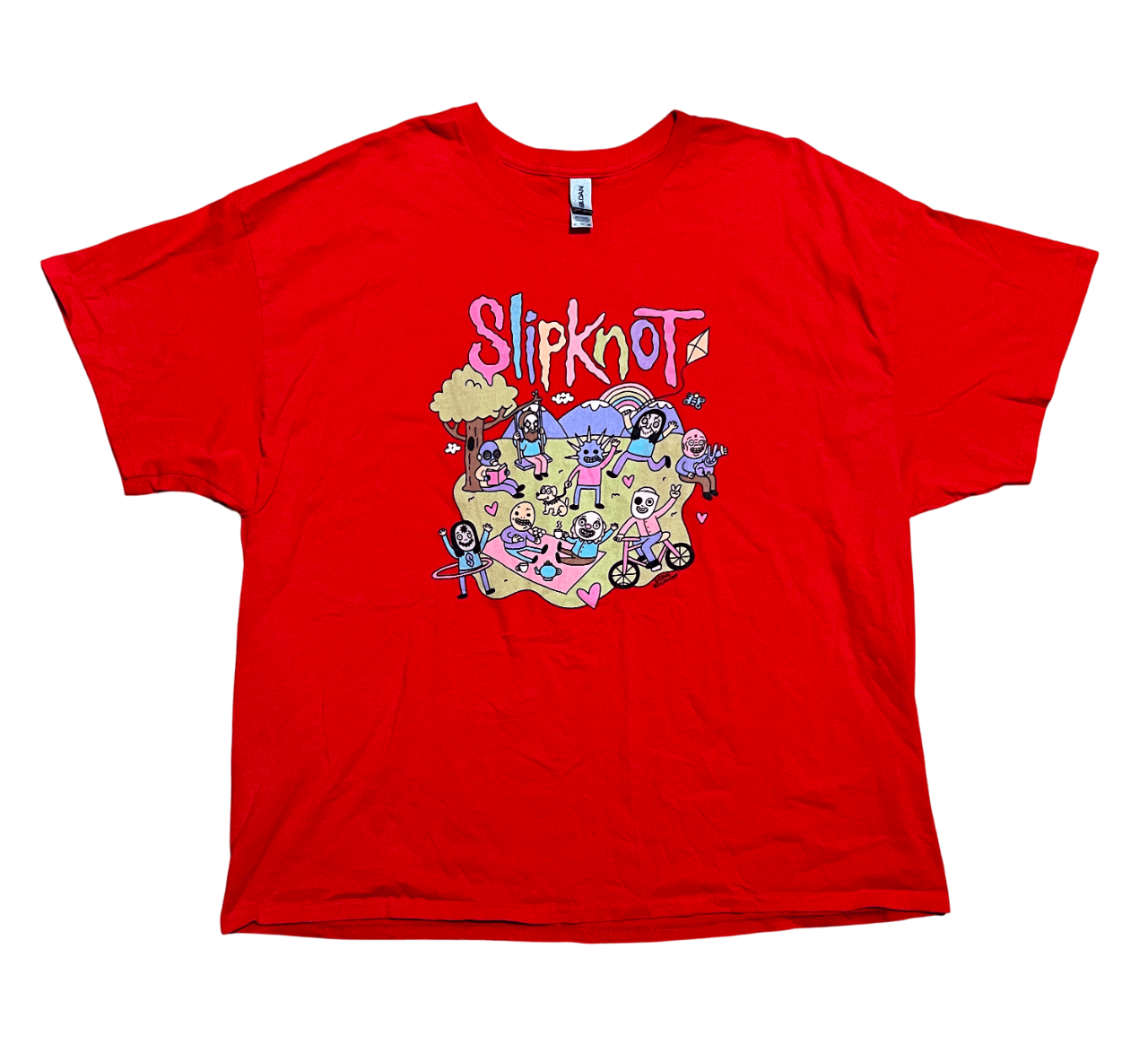 Gildan Slipknot Cartoon Characters Happy Nature Fun Graphic T-Shirt ...