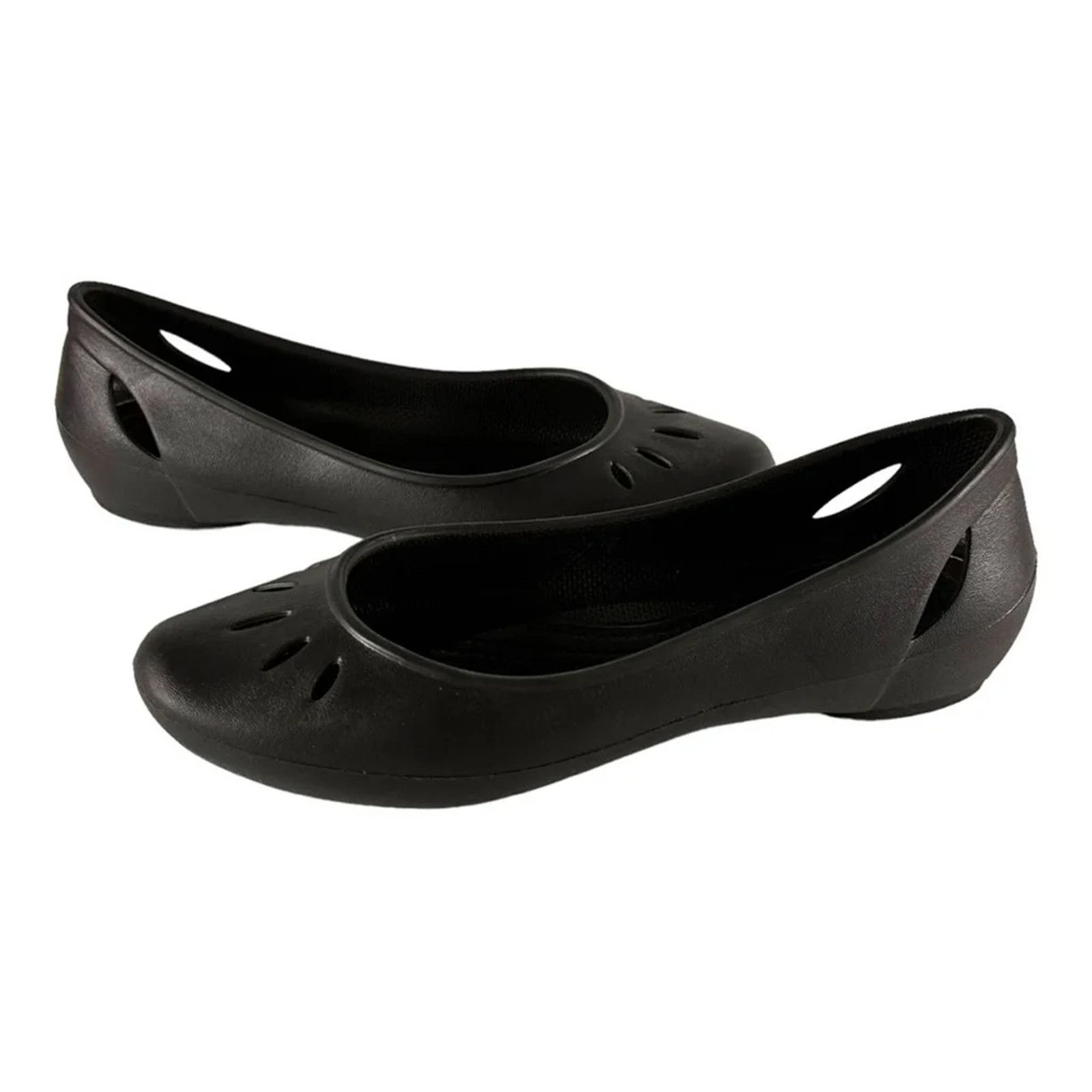 Crocs Crocs Kelli Cutout Slip On Lightweight Flats Shoes Black 10 | Grailed