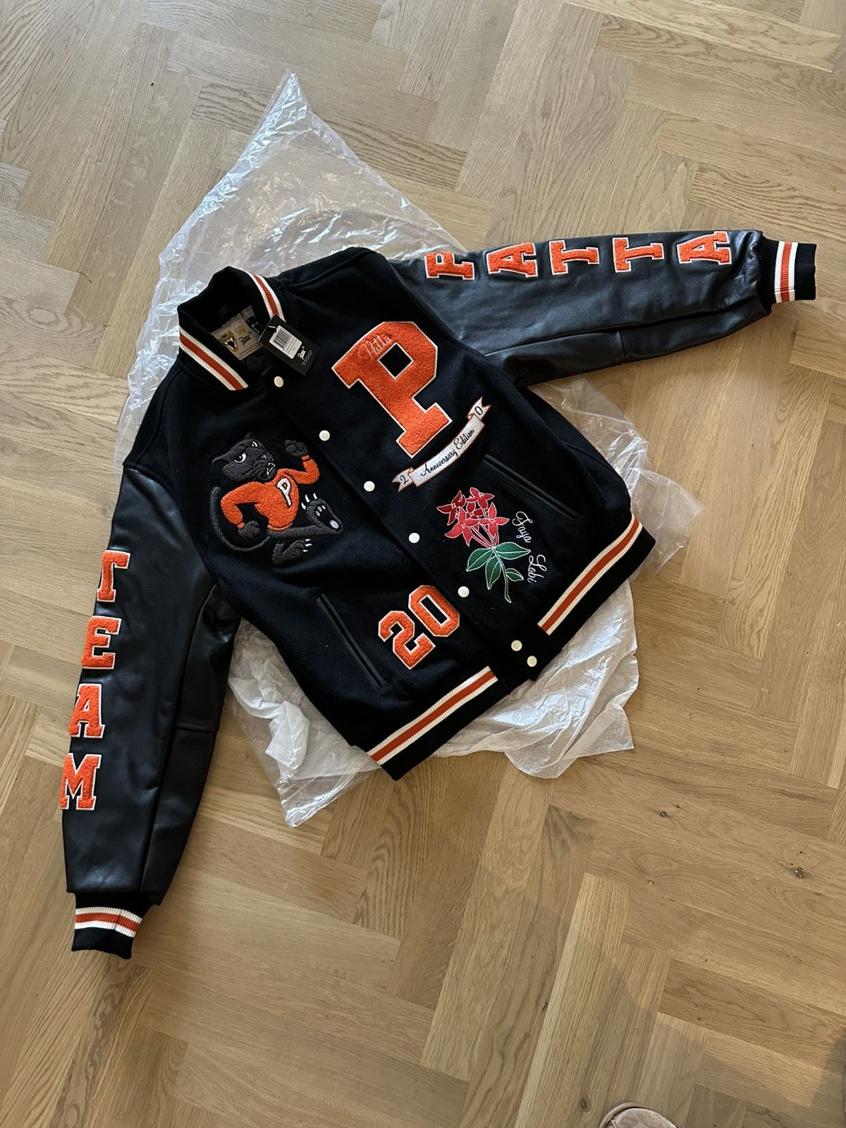 Patta Patta 20th Anniversary Varsity Jacket Black M | Grailed
