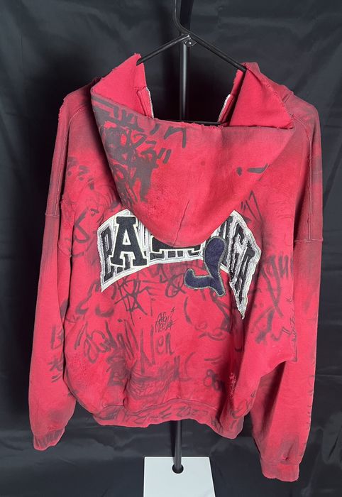 Balenciaga Red Balenciaga Skater Hoodie | Grailed