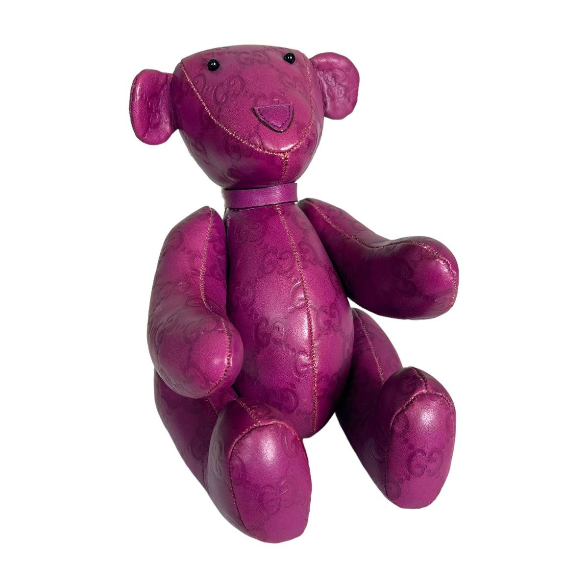 Gucci Gucci Monogram Leather Teddy Bear | Grailed