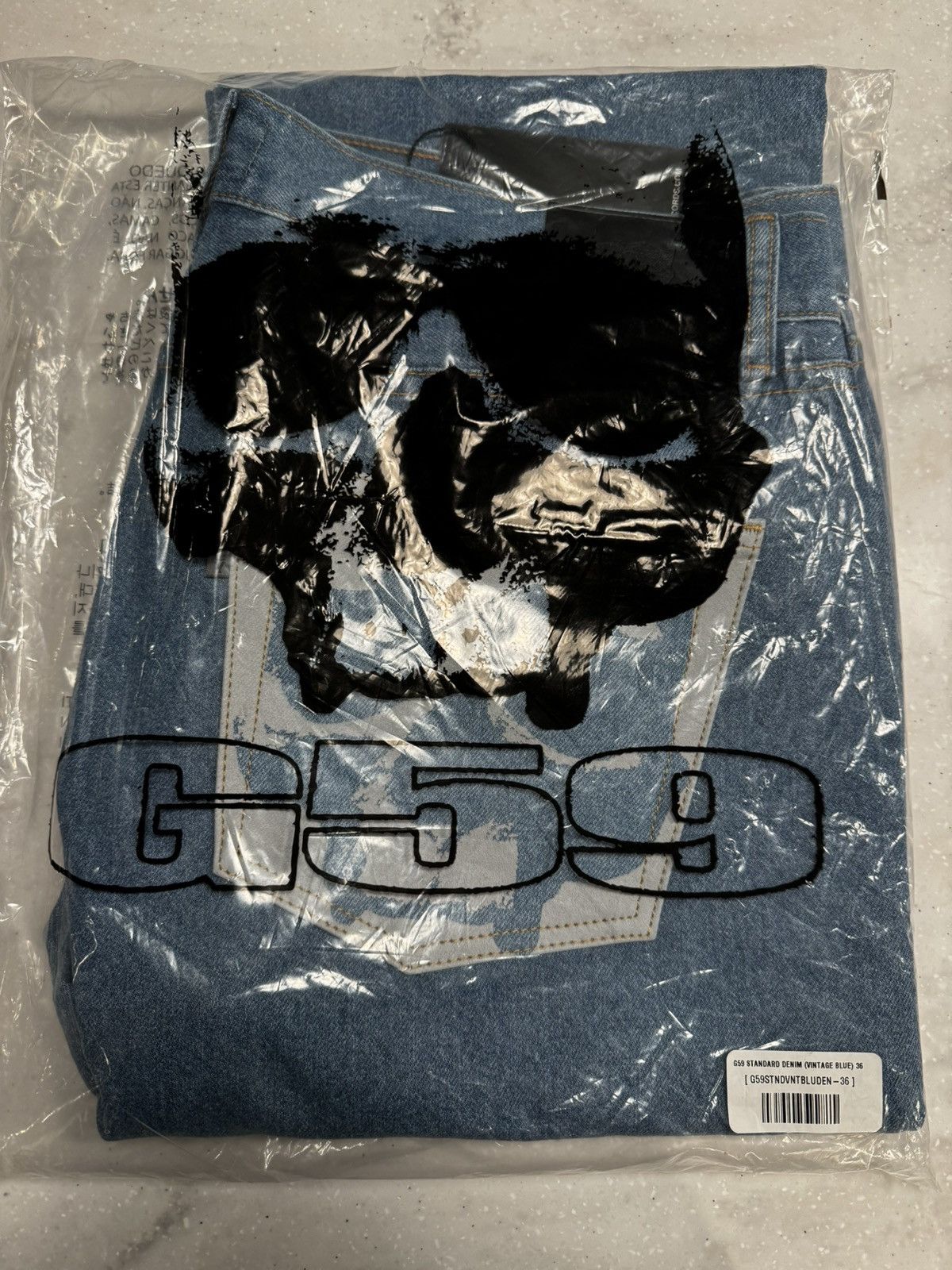 Pouya & $uicideboy$ Merch G59 Standard Denim (Vintage Blue) (36)/Grey59 ...