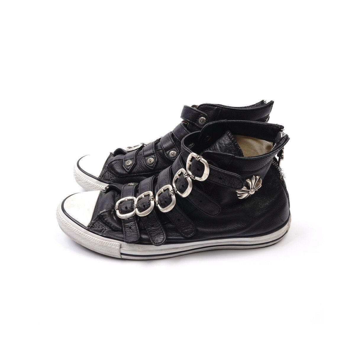 Chrome Hearts × Converse Gunslinger multi buckle leather converse chuck ...
