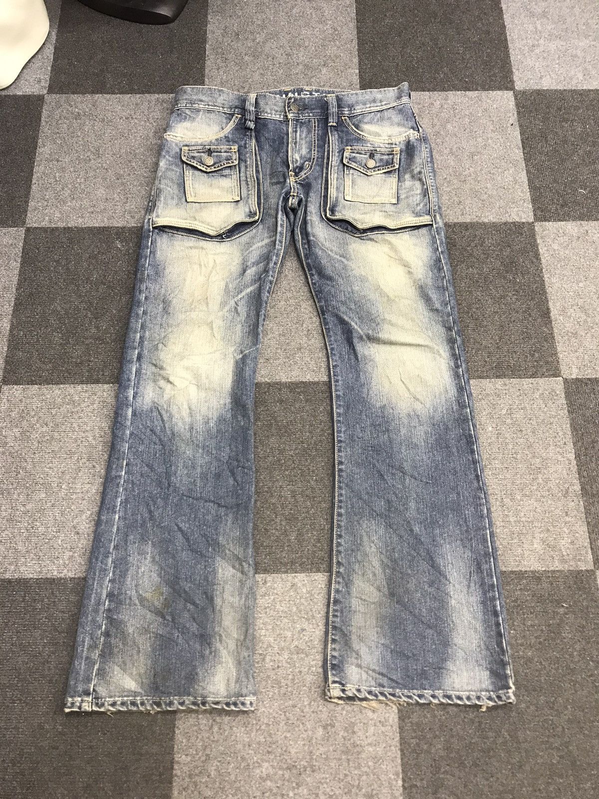 Edwin × Very Rare FLARE EDWIN E FUNCTION Dirty BUSH JEANS | Grailed