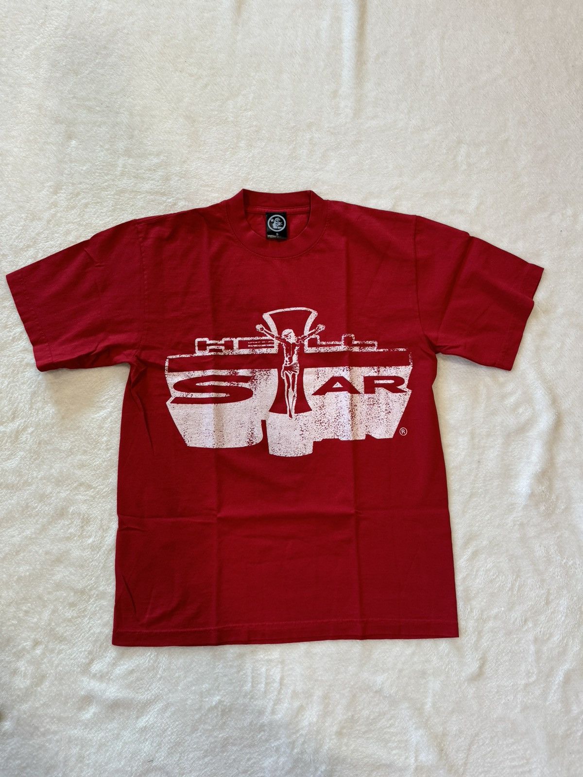 HELLSTAR Hellstar Jesus Emblem Red Tee | Grailed