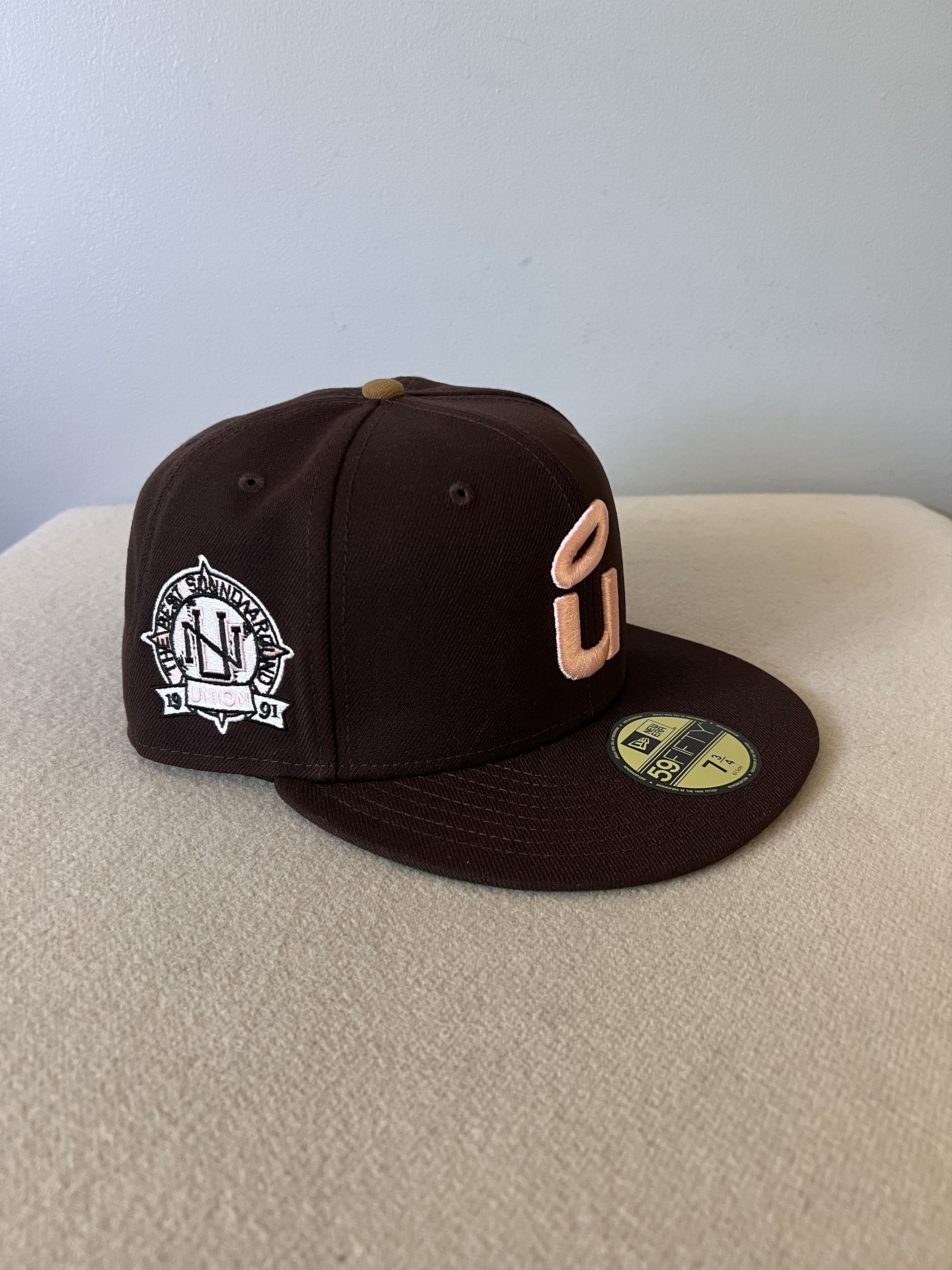 New Era × Union La 7 3/4 New Era Union LA U Halo 59FIFTY Hat in Brown ...