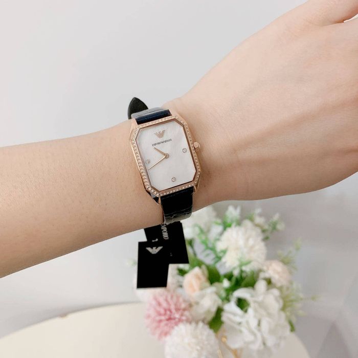 Emporio Armani Emporio Armani AR11466 Two-Hand Blue Leather Watch | Grailed