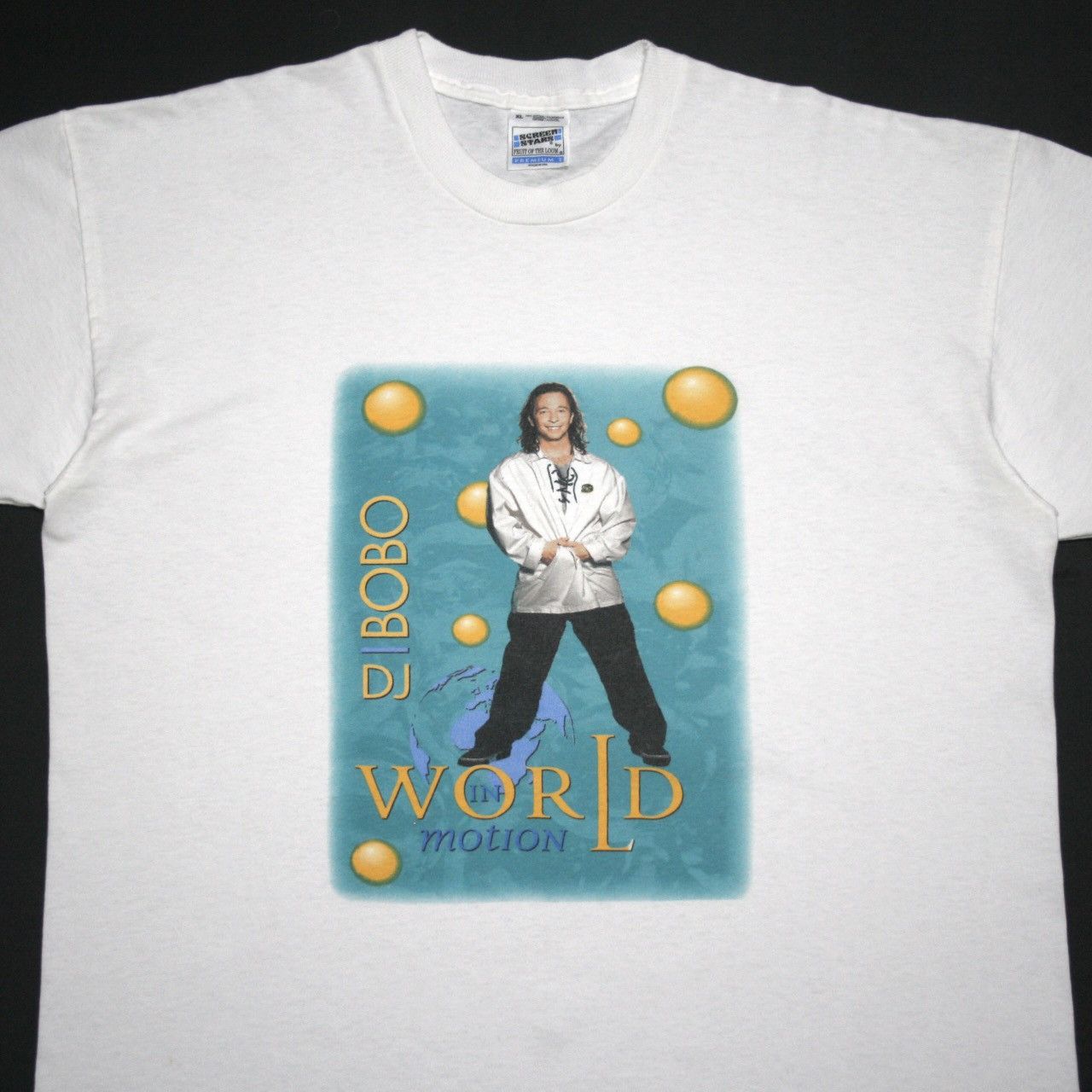 Vintage RARE Vintage 1996 DJ BOBO Collection World In Motion Tee | Grailed