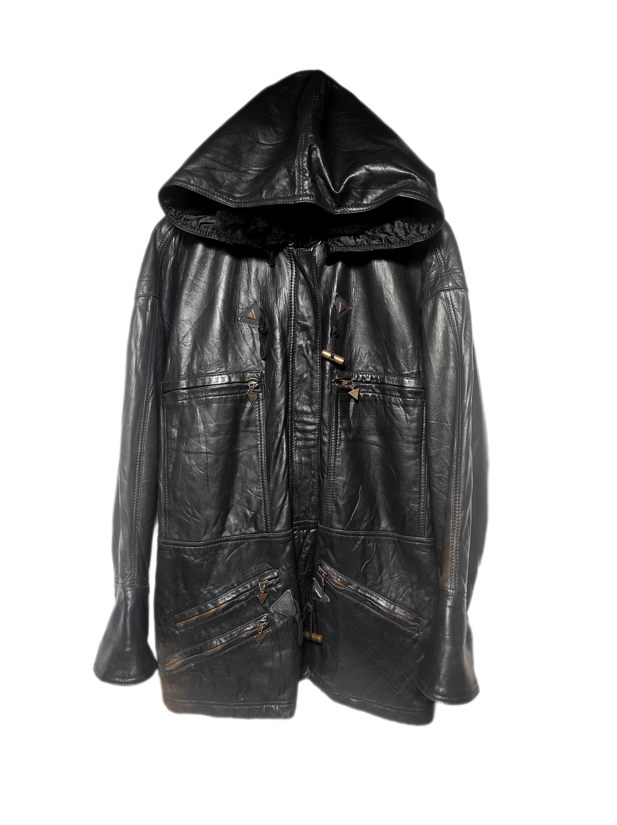 Gianni Versace × Versus Beautiful Versus Premium Leather Parka Jacket ...