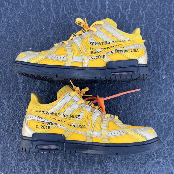 Nike OFF WHITE RUBBER DUNK “ UNIVERSITY GOLD” | Grailed