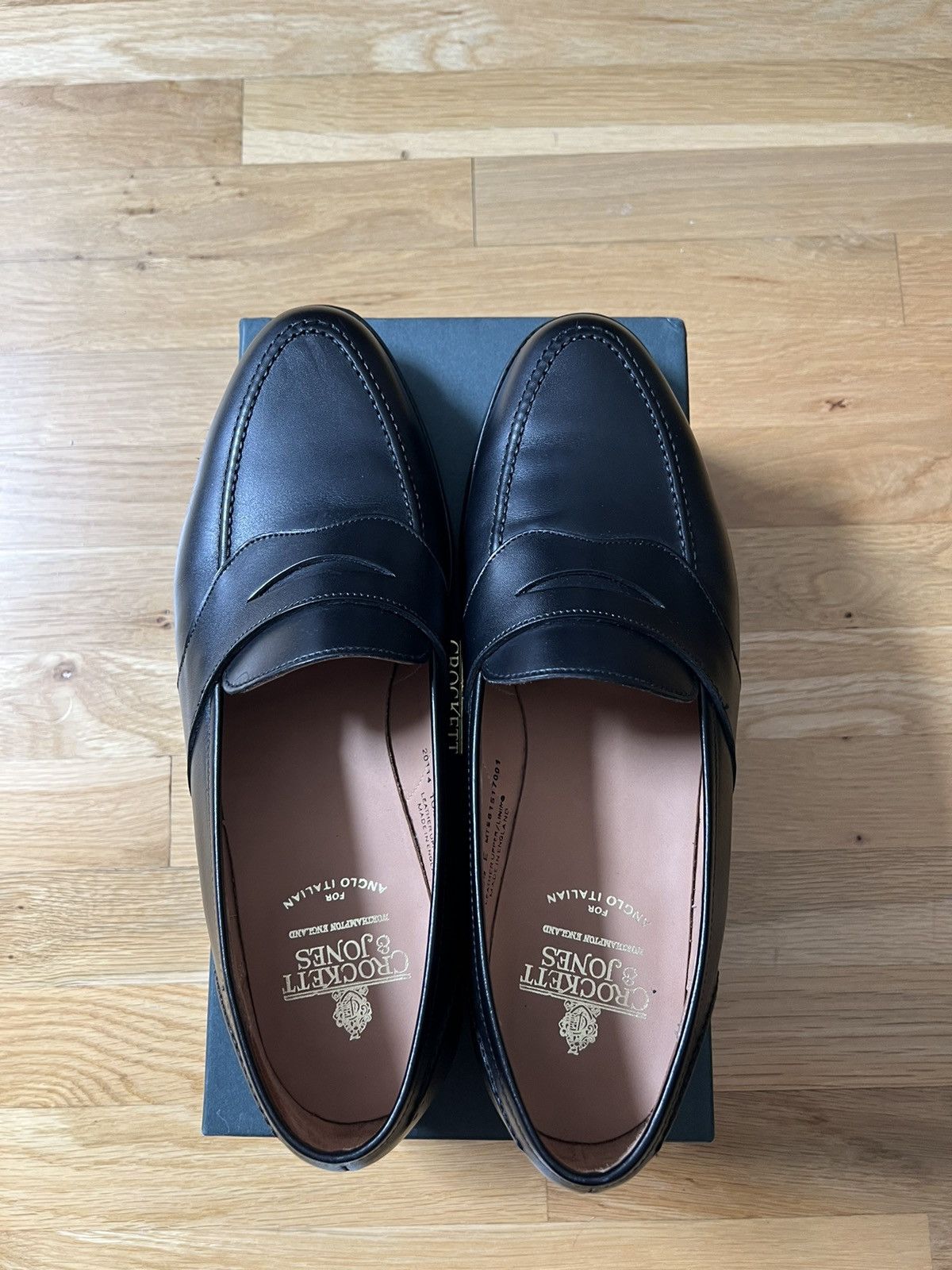 Crockett & Jones Crockett & Jones Black Leather Bradbourne Penny Loafer ...