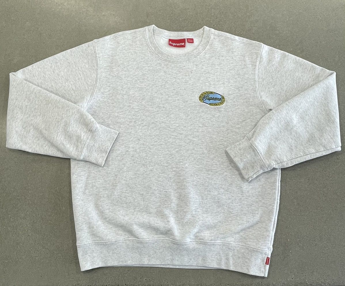 Supreme RARE: S/S 2019 Supreme Chain Logo Crewneck "Ash Grey" | Grailed
