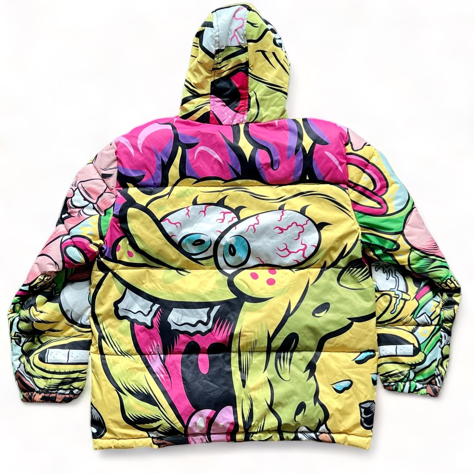 Nickelodeon Members Only Spongebob Nickelodeon Puffer Jacket Winter AOP ...