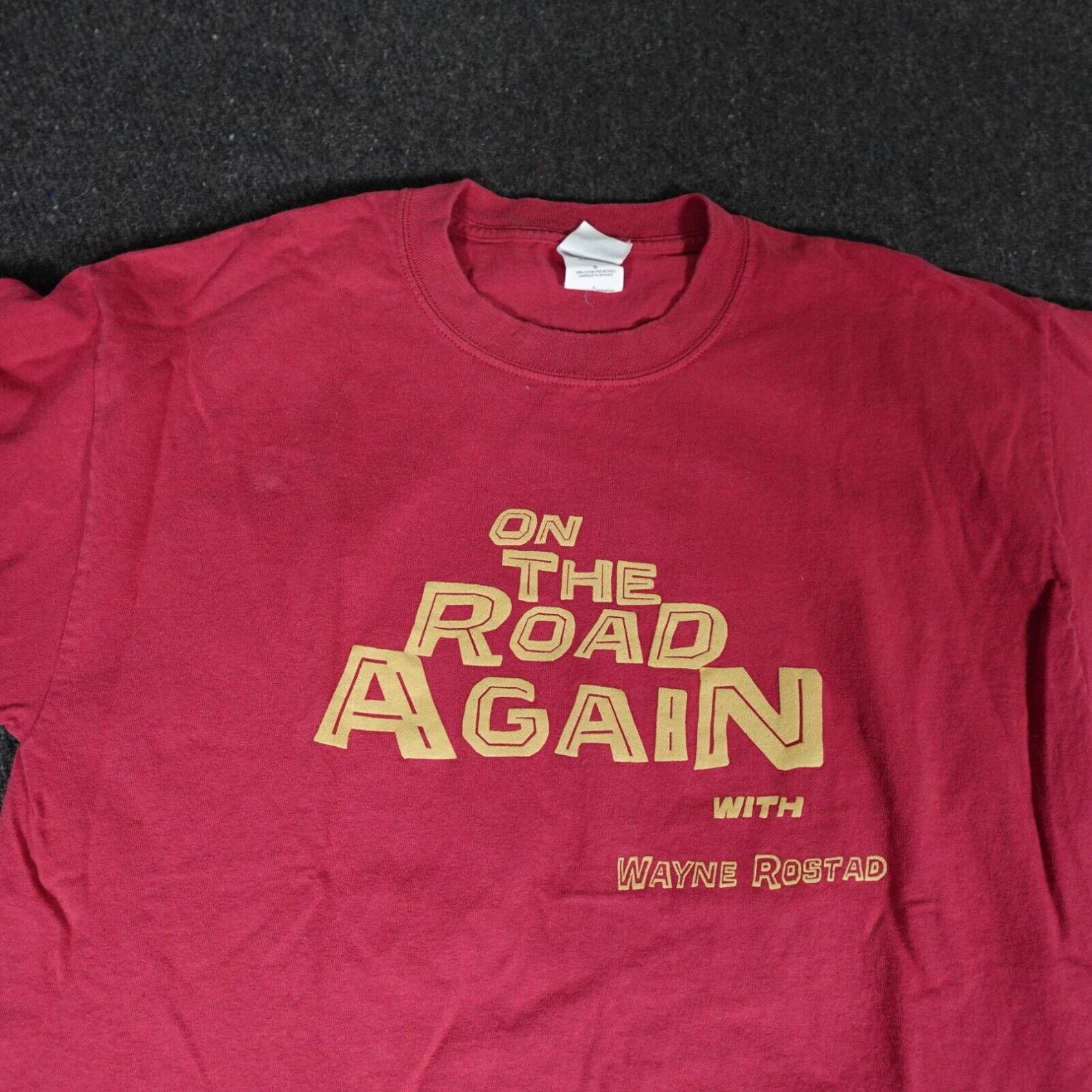 Gildan Vintage On The Road Again With Wayne Rostad T Shirt Mens L CBC ...