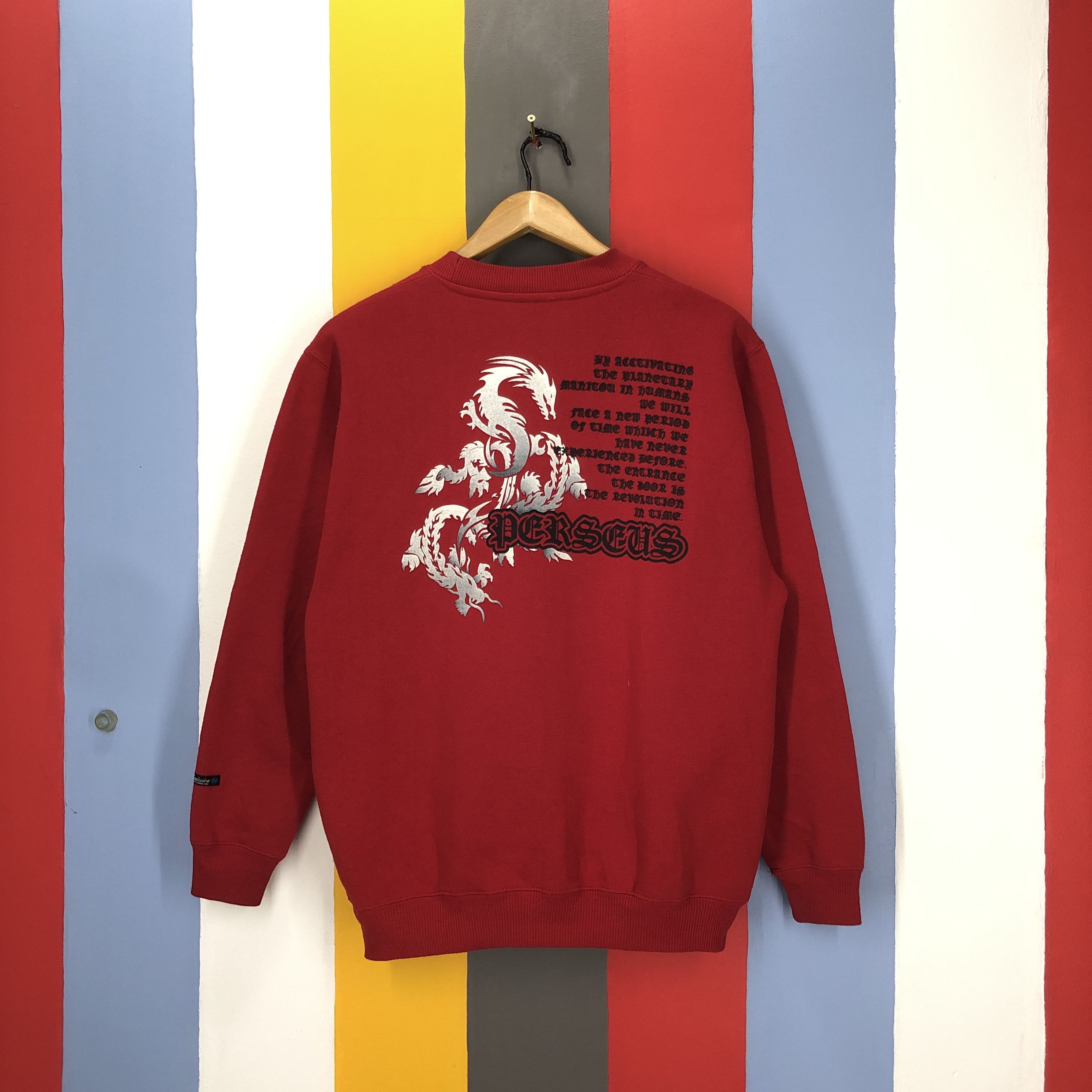 Streetwear Dragon Design by EMISSION PERSEUS Sweatshirt #1576/01 | Grailed