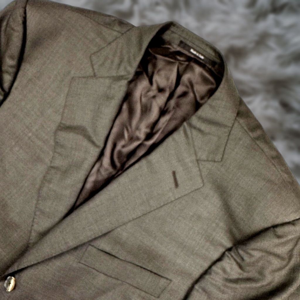 Ermenegildo Zegna Luxurious Ermenegildo Zegna Brown Wool Blazer for Men ...