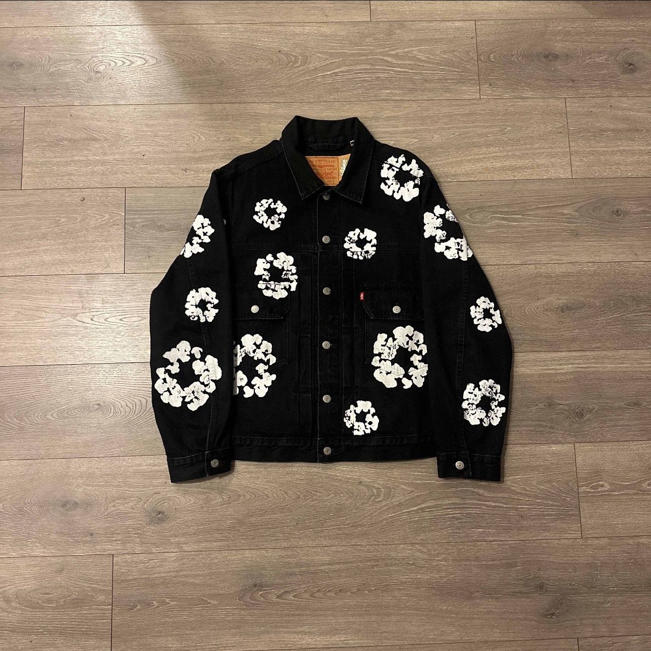 DENIM TEARS × Levi's Denim Tears Wreath Jacket | Grailed