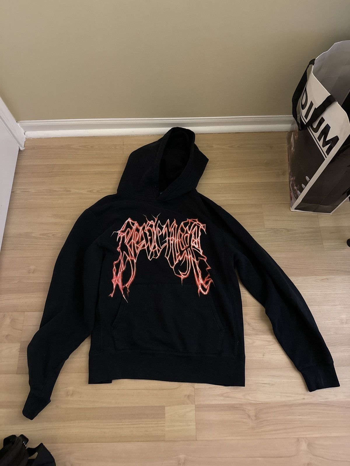 Revenge Revenge Red Lightning Hoodie | Grailed