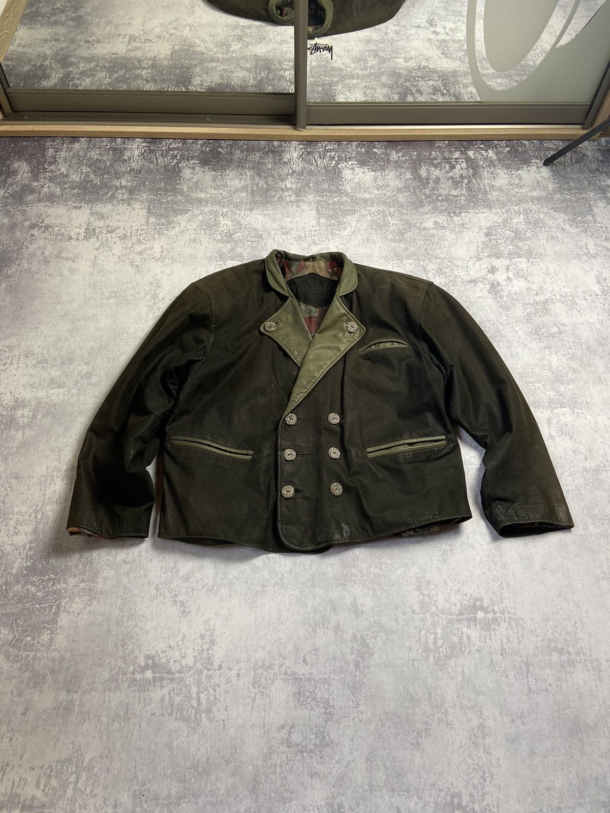 Avant Garde × Leather Jacket × Vintage RARE Trapper Y2K Vintage Leather ...