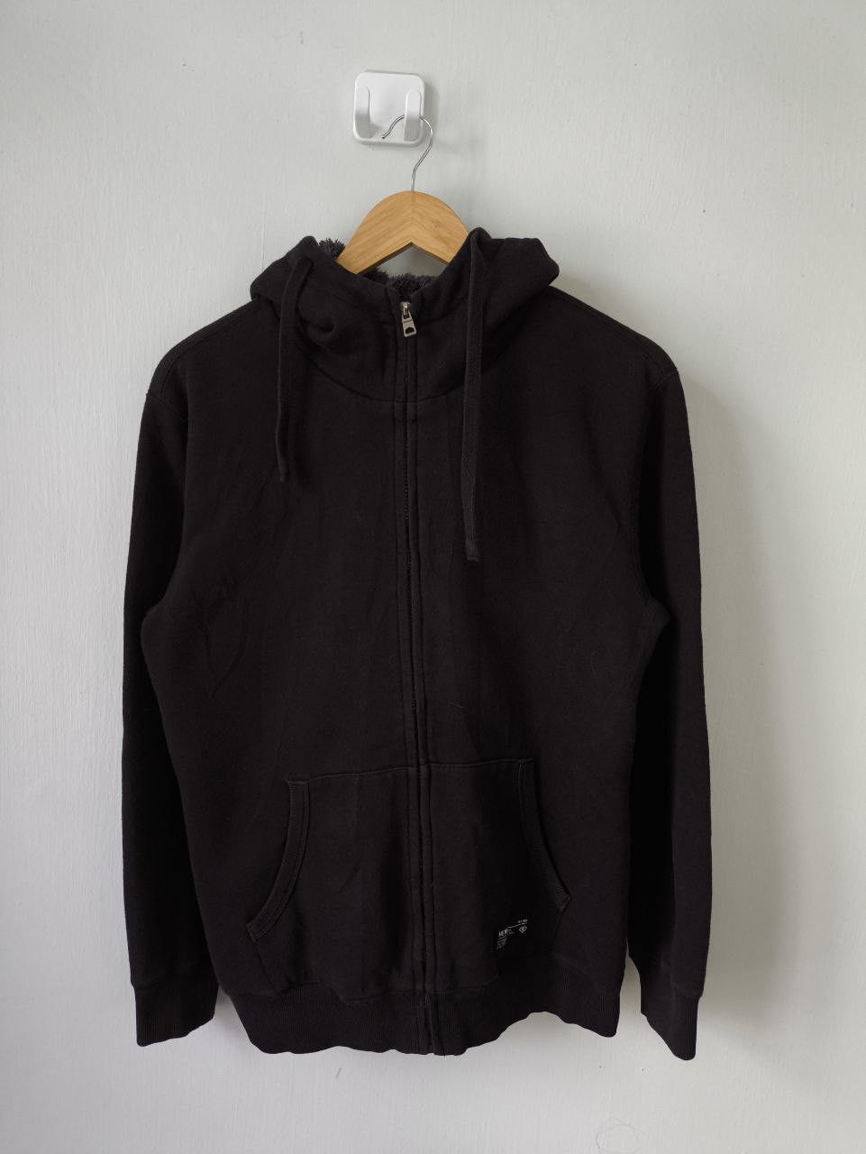 Edwin HENUS EDWIN London Super Black Sherpa Hoodie | Grailed