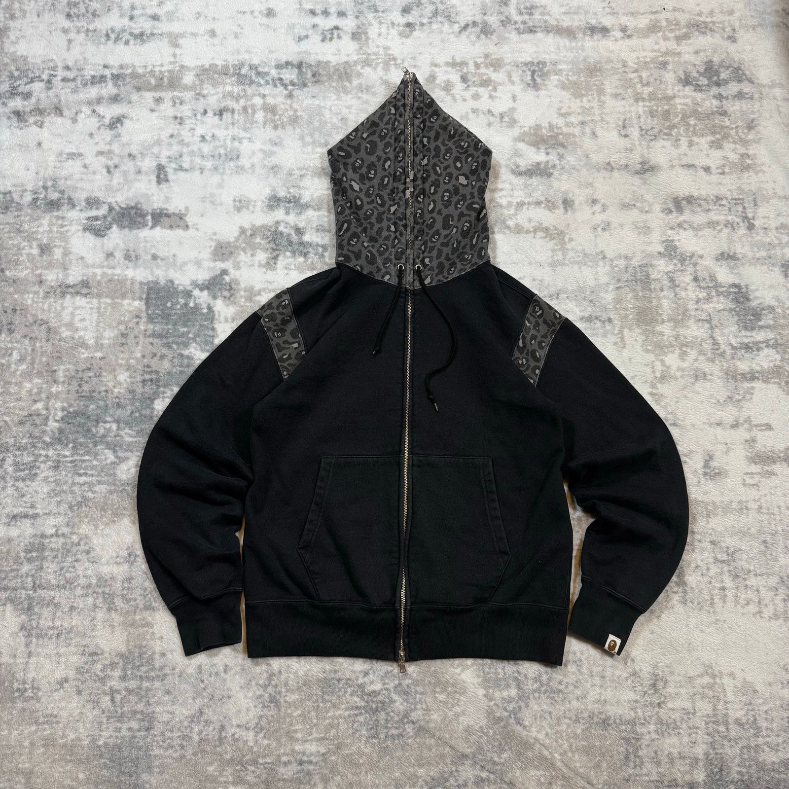 Bape × Nigo Authentic Bape 2000’s Leopard Print Full Zip Hoodie L | Grailed