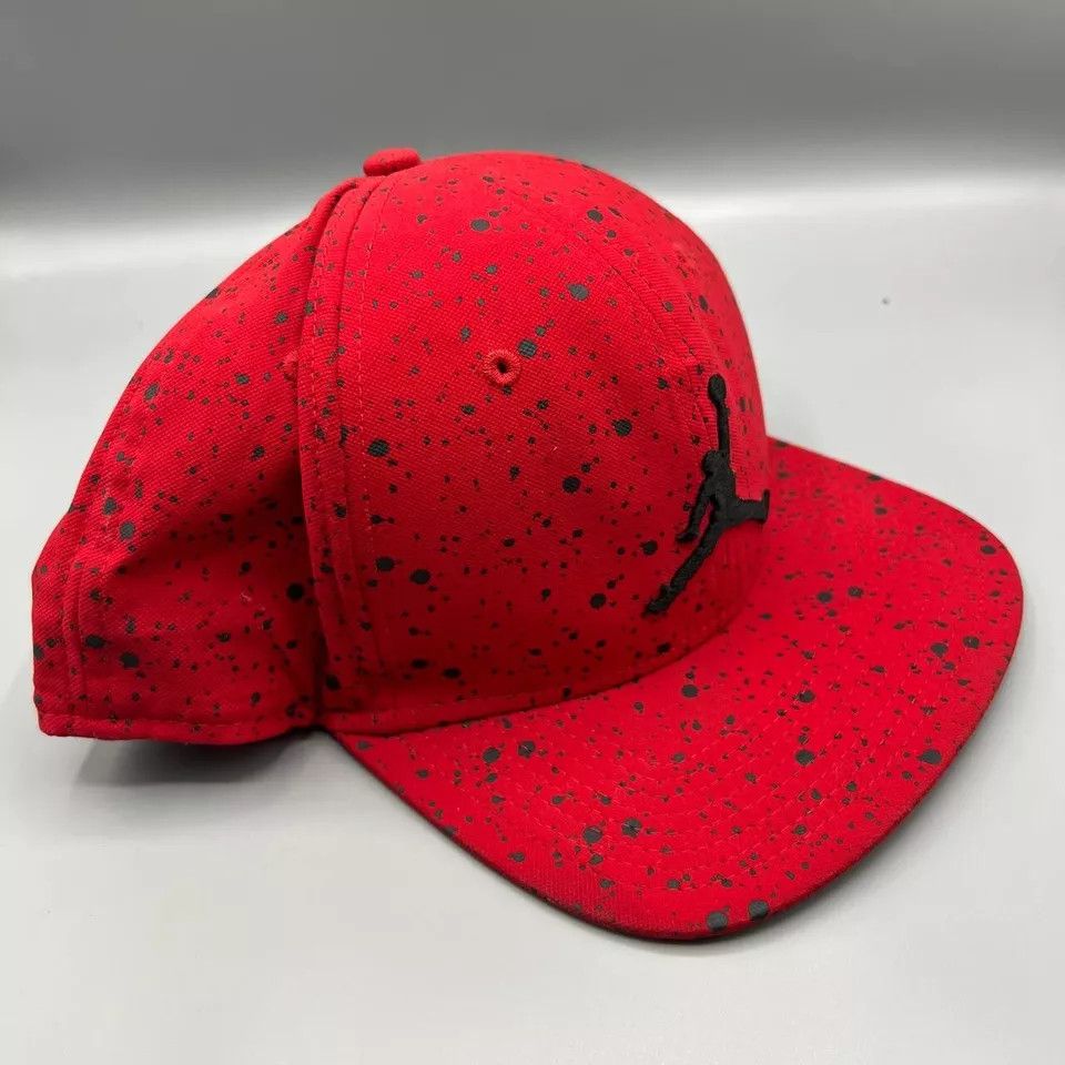 Jordan Brand Air Jordan Hat Men Red Speckle Print Jumpman Snap Back Cap ...