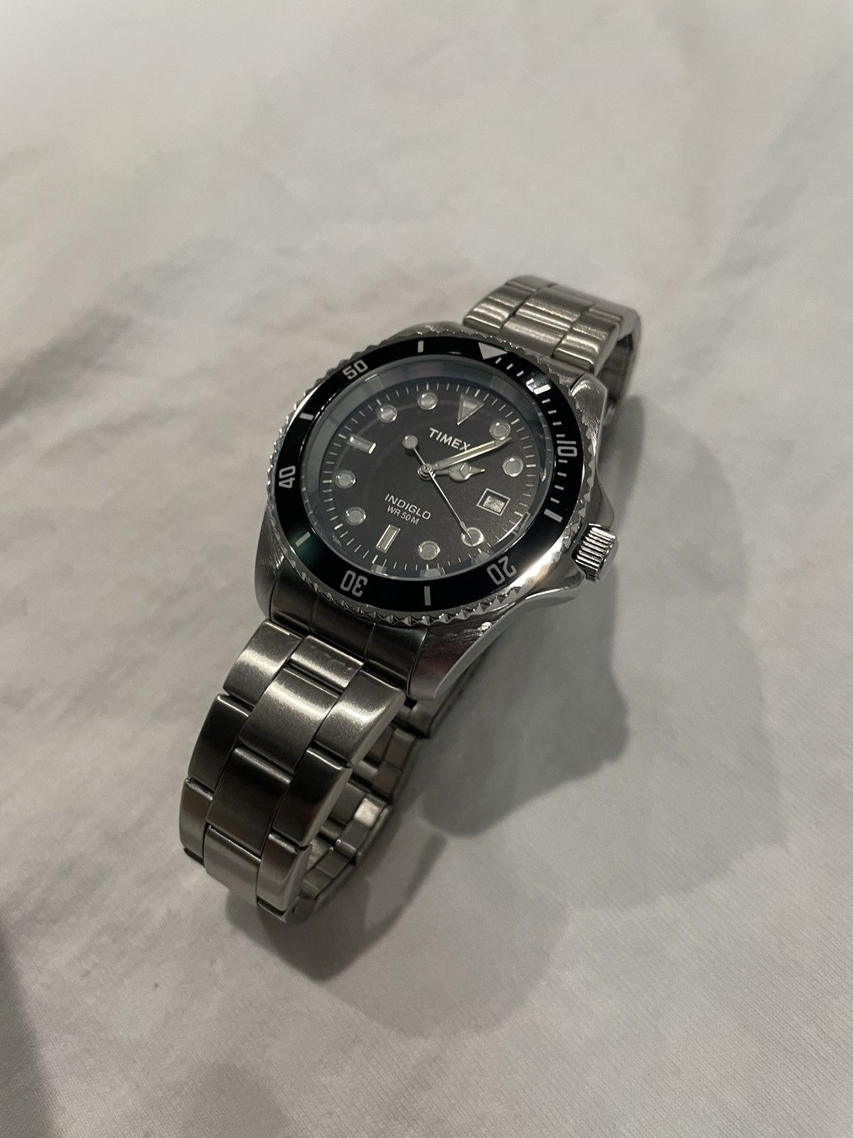 Timex Timex T29781 Silver submariner watch | Grailed