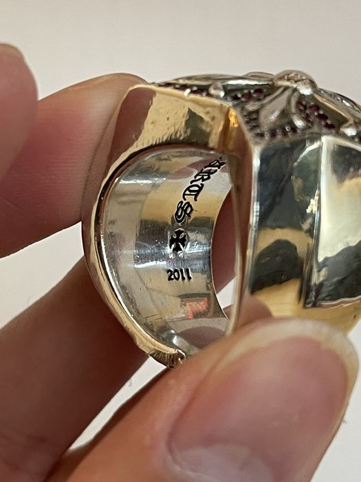 Chrome Hearts *RARE* Chrome Hearts Ruby Paved Star Ring Factory Set | Grailed