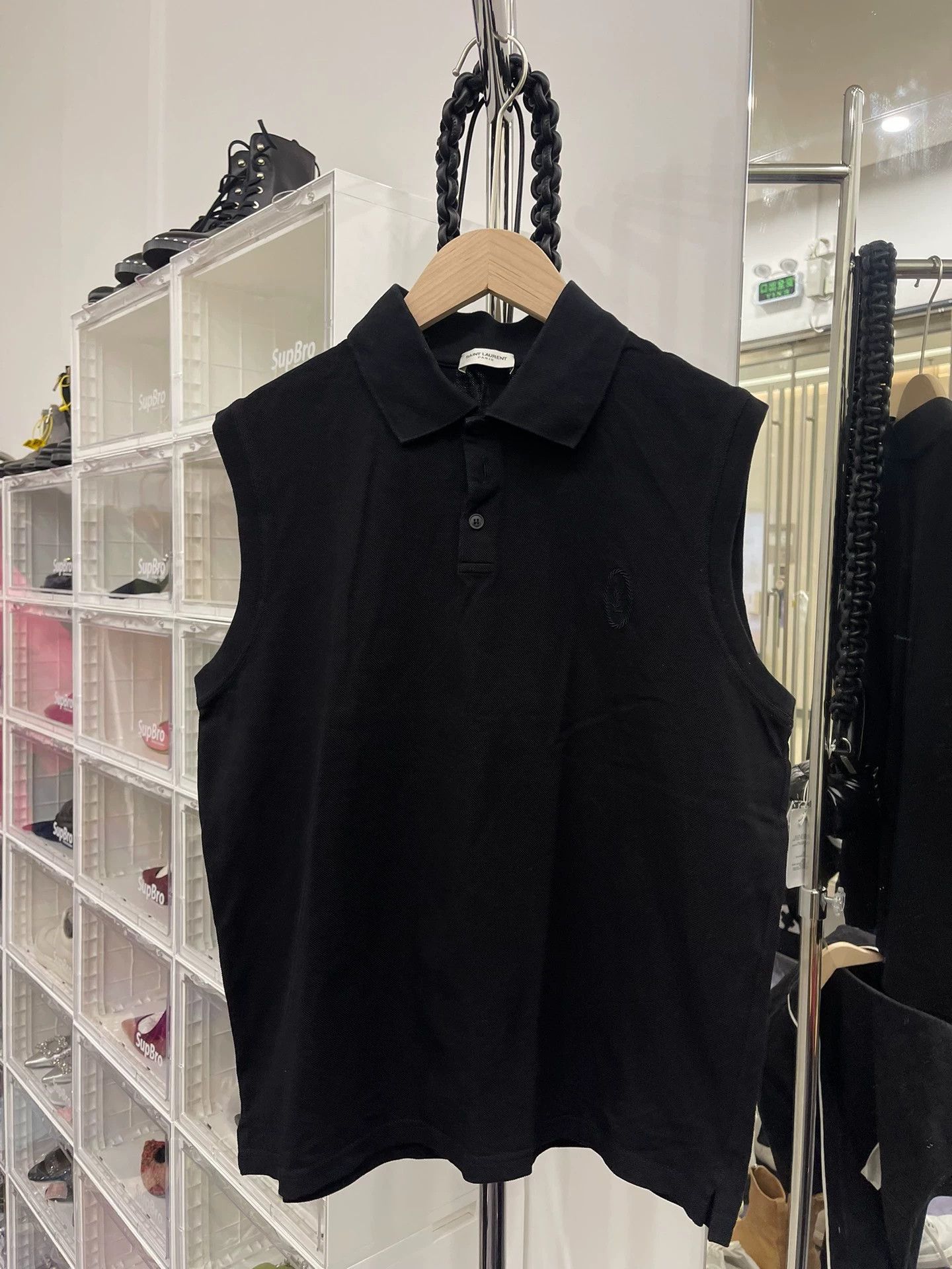 Saint Laurent Paris Saint laurent ysl small logo vest short slee - -DMC ...